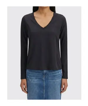 JAMES PERSE Deep V-neck Long Sleeve T-shirt