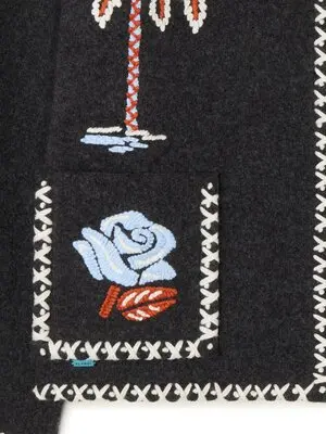 Alanui Embroidered Graphic Pattern Jacket - Black
