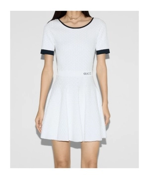 Gucci Logo Intarsia Knit Dress
