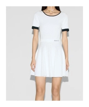 Gucci Logo Intarsia Knit Dress