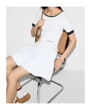 Gucci Logo Intarsia Knit Dress