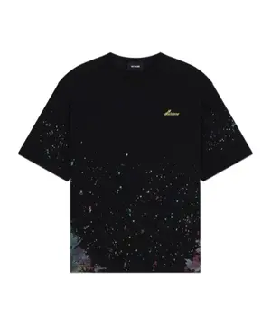 We11Done Paint-splatter Cotton T-shirt - Black