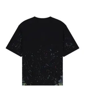 We11Done Paint-splatter Cotton T-shirt - Black