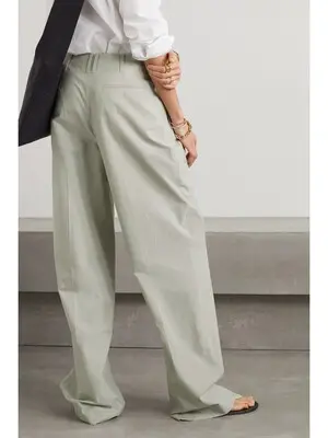 THE ROW Pleated Wide-leg Trousers