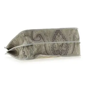 Etro Graphic Pattern Zipper Clutch - Gray