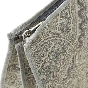 Etro Graphic Pattern Zipper Clutch - Gray