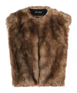 Dolce & Gabbana Fur Gilet - Brown