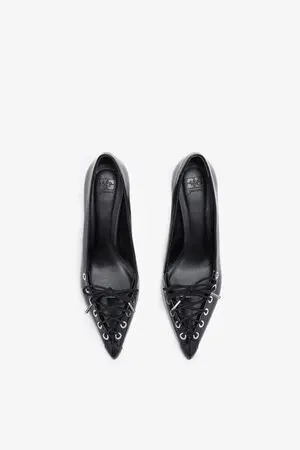 GANNI Lace Up Butterfly High Pump
