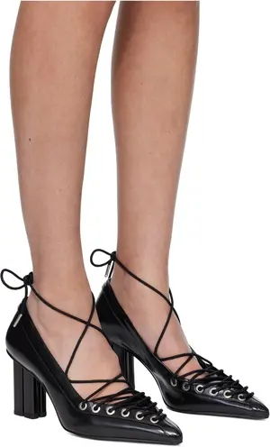 GANNI Lace Up Butterfly High Pump