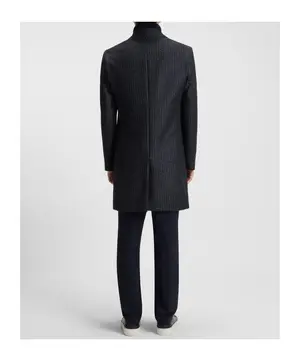Hugo Boss Buttoned Coat - Dark Blue