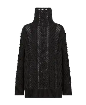 Dior Stand Collar Sweater With Bee Embroidery