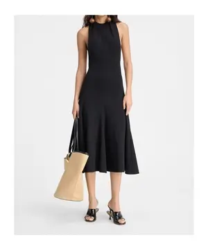 Jacquemus La Robe Favola Flared Halter Dress