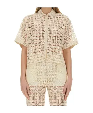 ALYSI Macrame Short Sleeve Shirt