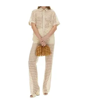 ALYSI Macrame Short Sleeve Shirt