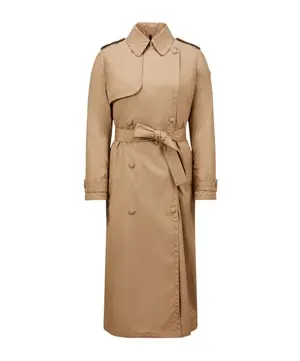Moncler Barbetane Down Trench Coat - Camel/beige