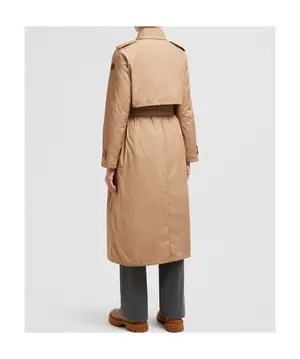 Moncler Barbetane Down Trench Coat - Camel/beige
