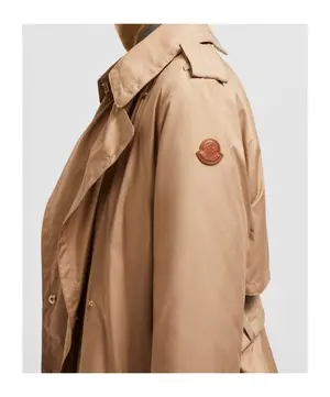 Moncler Barbetane Down Trench Coat - Camel/beige