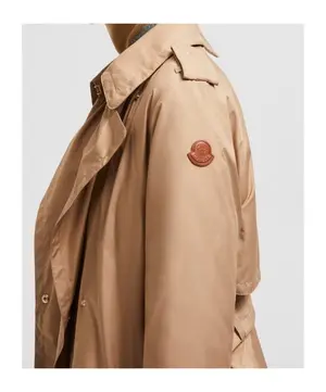 Moncler Barbetane Down Trench Coat - Camel/beige