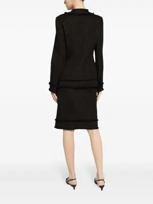 Dolce & Gabbana Frayed Detail Jacket - Black