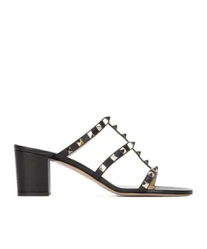 Valentino Garavani Rockstud Open Toe Caged Sandals - Black