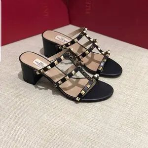 Valentino Garavani Rockstud Open Toe Caged Sandals - Black