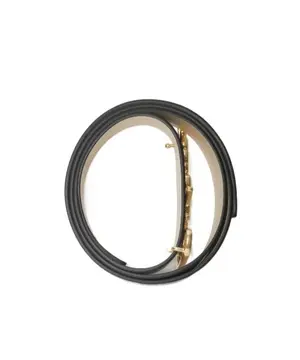 Burberry Reversible Leather Belt With Gold-plated Logo Buckle