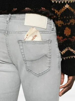 Jacob Cohen Nick Button Denim Jeans - Light Grey