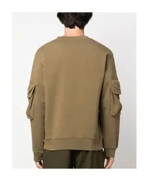 Dries Van Noten Round Neck Long Sleeve Sweater With Pocket Detail