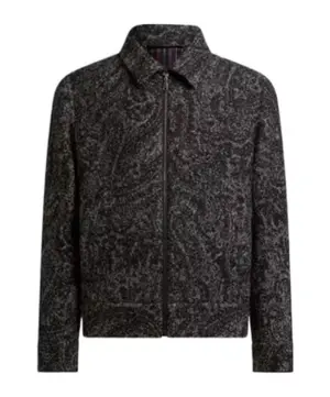 Etro Wool-blend Jacquard Zip-up Bomber Jacket
