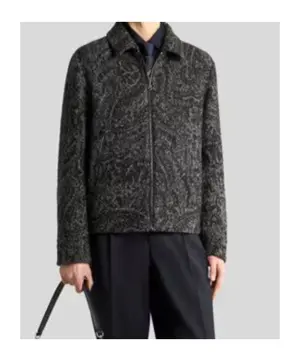 Etro Wool-blend Jacquard Zip-up Bomber Jacket