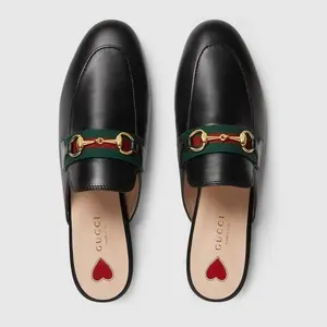 Gucci Princetown Mules With Horsebit Detail - Black