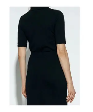 JIL SANDER Short-sleeved Knitted Polo Shirt