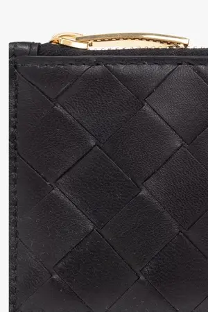 Bottega Veneta Zipped Coin Compartment Card Holder - Black