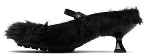 Simone Rocha 60mm Fur-trimmed Buckle Mules