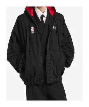Balenciaga Nba Logo Hooded Jacket