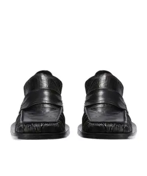 JIL SANDER Square Toe Loafers - Black