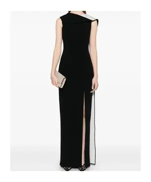 Roland Mouret Satin Crepe Sash Gown