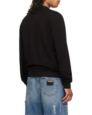 Dolce & Gabbana Logo Embroidered Crewneck Sweatshirt - Black