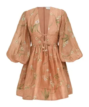 Zimmermann Illuminate Drawn Mini Dress