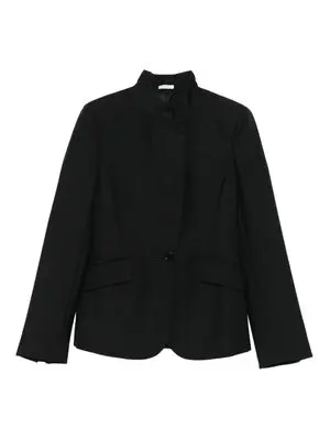 Alexander McQueen High-neck Single-button Jacket - Black