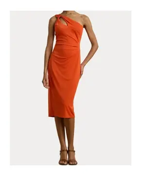 Ralph Lauren One-shoulder Dress With Cut-out Detail - Orange