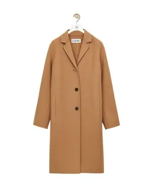 Loewe Anagram Coat In Wool And Cashmere