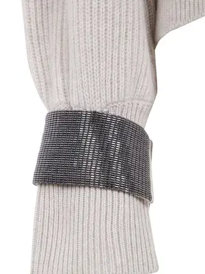 Brunello Cucinelli Embellished Cuffs Crewneck Jumper