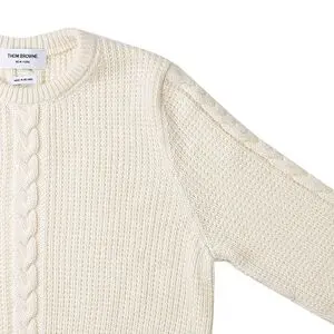 Thom Browne Rwb-stripe Cable Knit Jumper