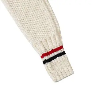 Thom Browne Rwb-stripe Cable Knit Jumper