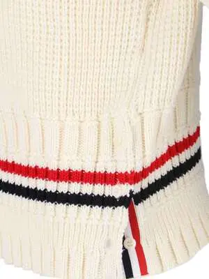 Thom Browne Rwb-stripe Cable Knit Jumper