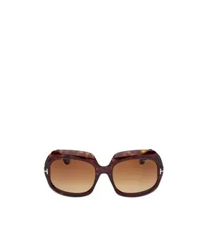 TOM FORD Ren Oversized Frame Sunglasses - Brown