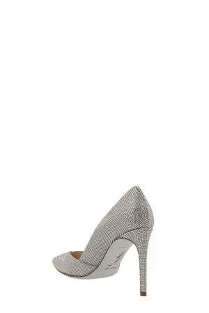 Rene Caovilla Silver Sequined Stilettos