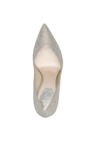 Rene Caovilla Silver Sequined Stilettos