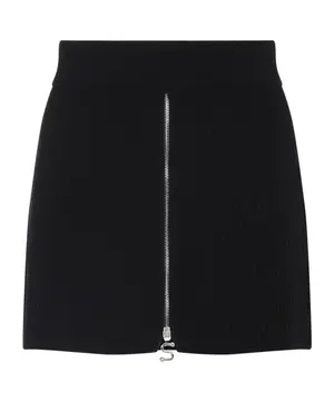 Sportmax Refolo Knitted Mini Skirt - Black